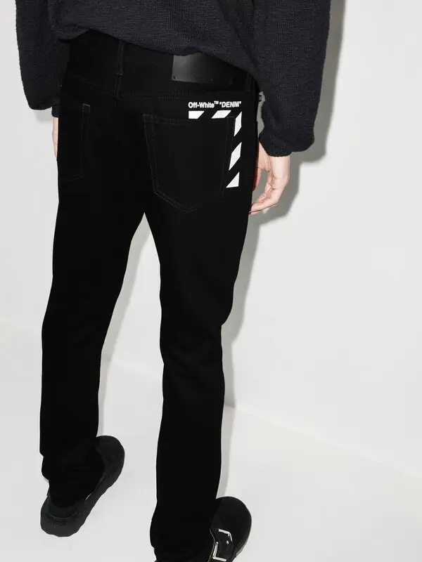Off-White Diag-stripe Straight Leg Jeans