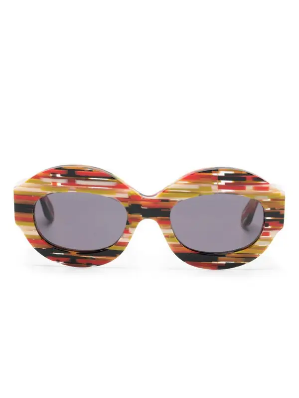 Marni Oval-frame Sunglasses - Red