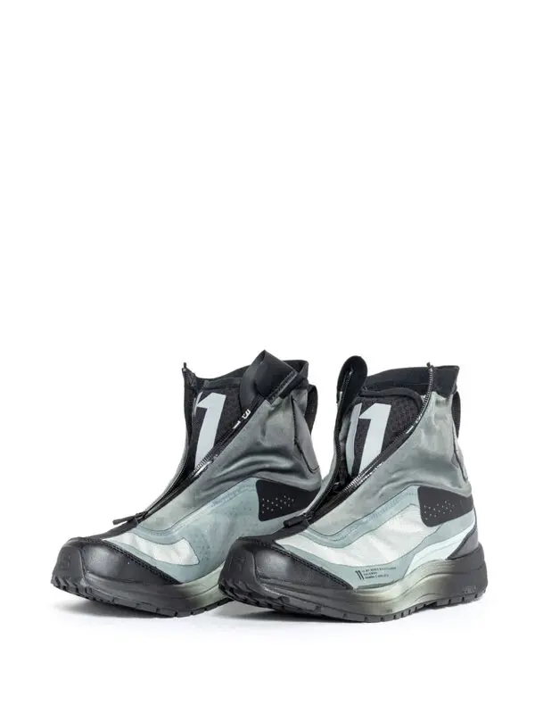 Boris Bidjan Saberi 11 Zip-up Hi-top Sneakers - Grey