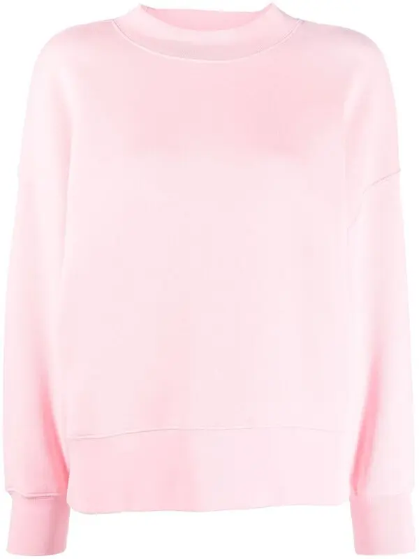 Palm Angels Logo Print Cotton Sweatshirt - Pink