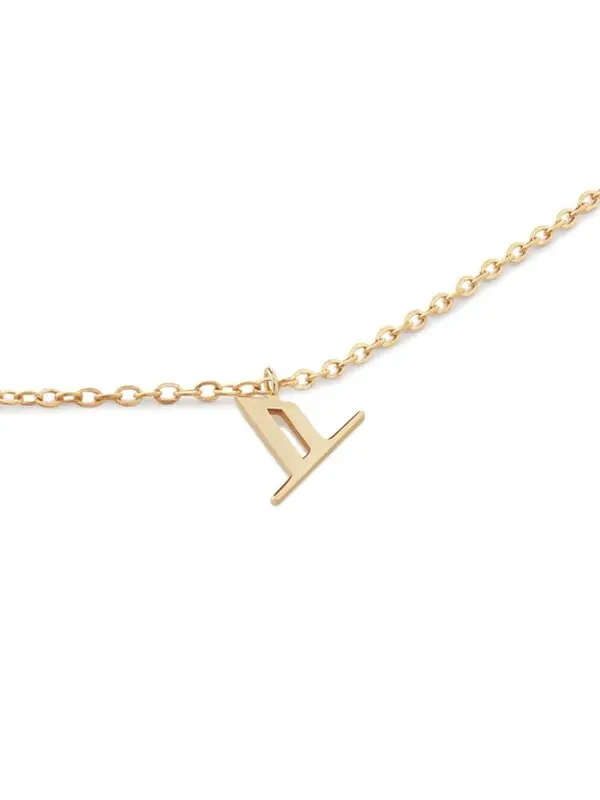Monica Vinader 14kt Yellow Initial Y Necklace - Gold