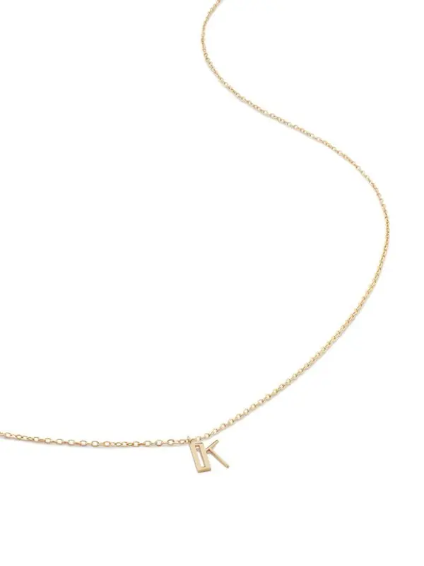 Monica Vinader 14kt Yellow Initial K Necklace - Gold