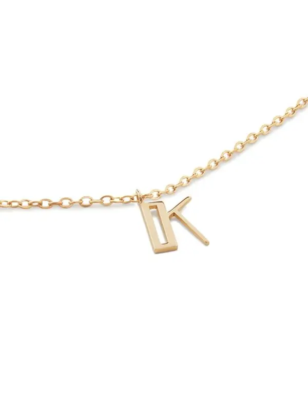 Monica Vinader 14kt Yellow Initial K Necklace - Gold