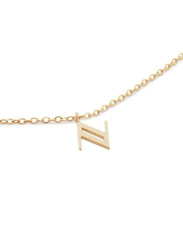 Monica Vinader 14kt Yellow Initial Necklace - Gold