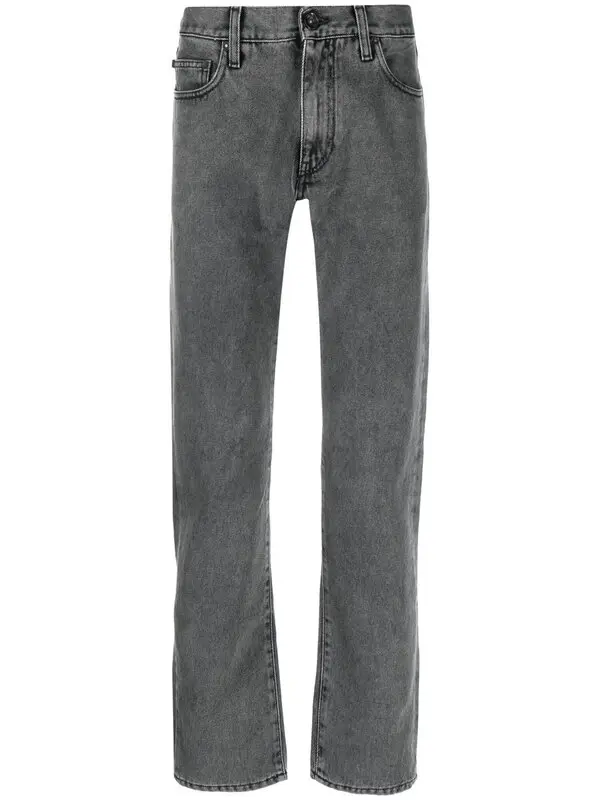 Off-White Faded Straight-leg Jeans