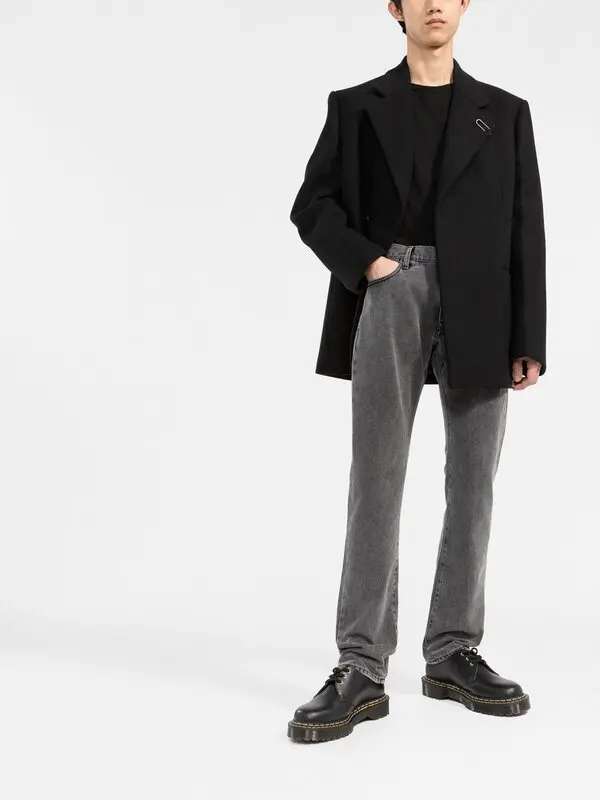 Off-White Faded Straight-leg Jeans