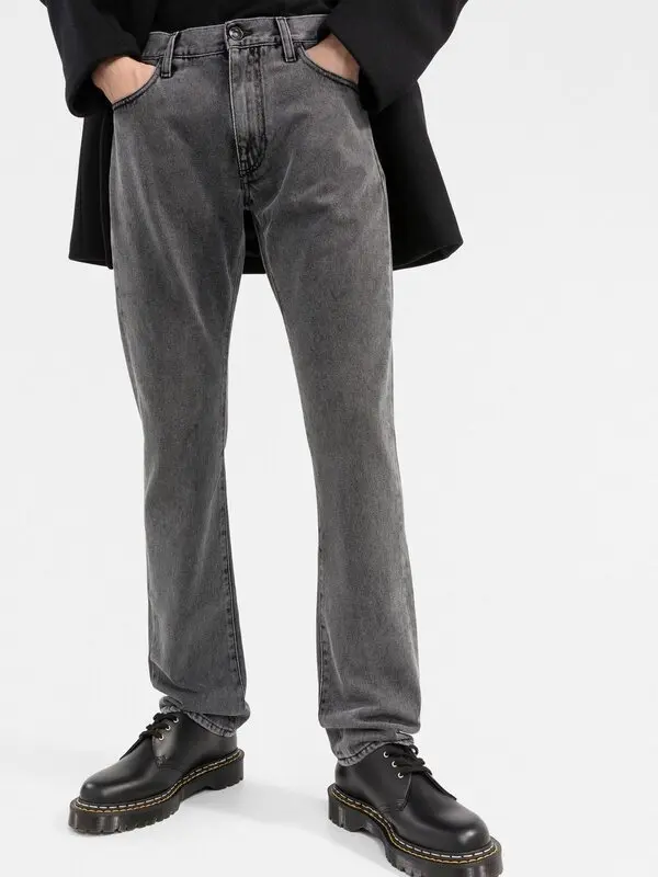 Off-White Faded Straight-leg Jeans