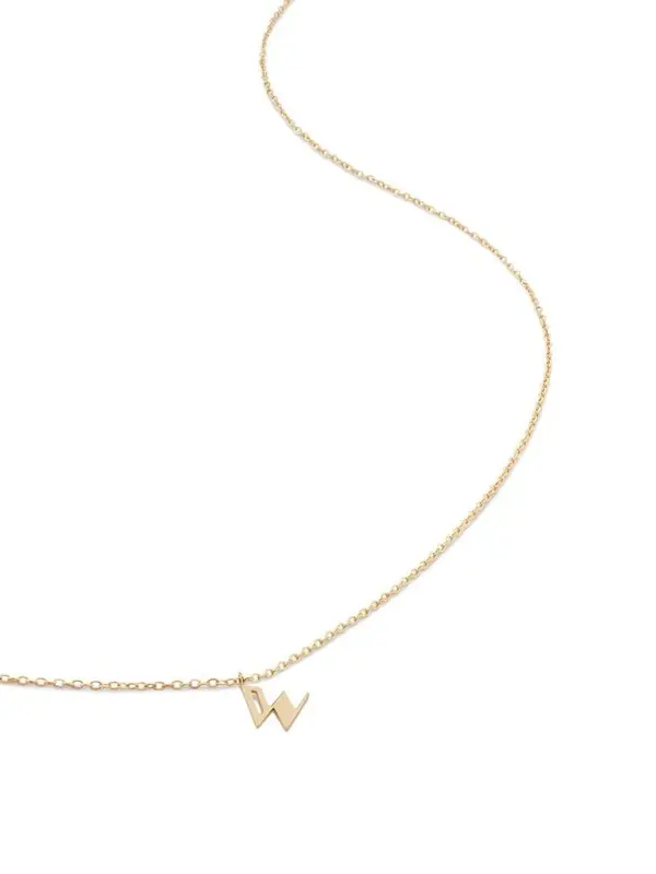 Monica Vinader 14kt Yellow Initial Pendant Necklace - Gold