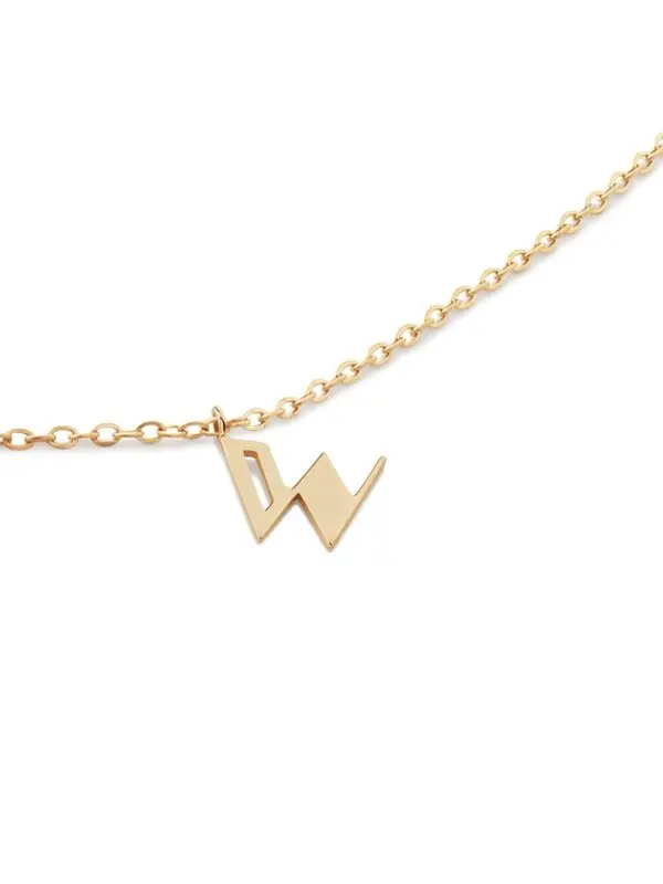 Monica Vinader 14kt Yellow Initial Pendant Necklace - Gold