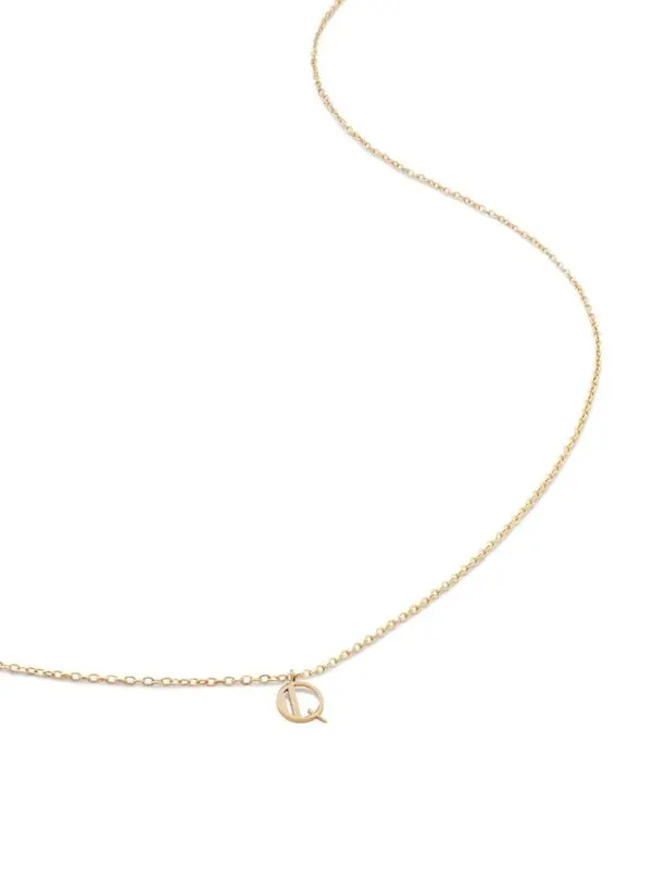 Monica Vinader 14kt Yellow Initial Q Necklace - Gold