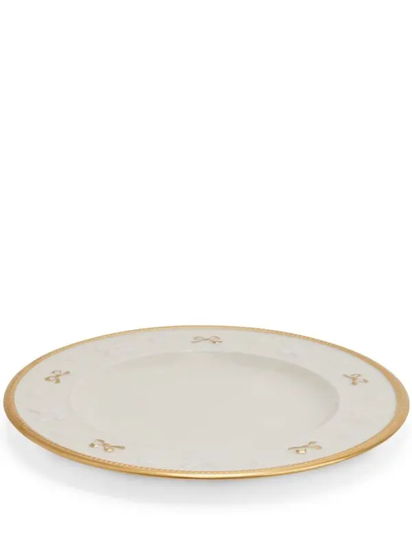 VILLARI Porcelain Engraved-butterfly Dessert Plate - White
