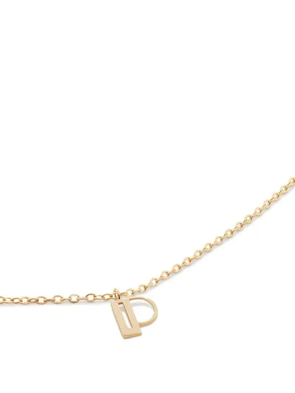 Monica Vinader 14kt Yellow Initial 'p' Necklace