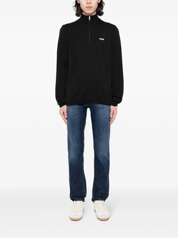 BOSS Logo-appliqué Sweatshirt - Black