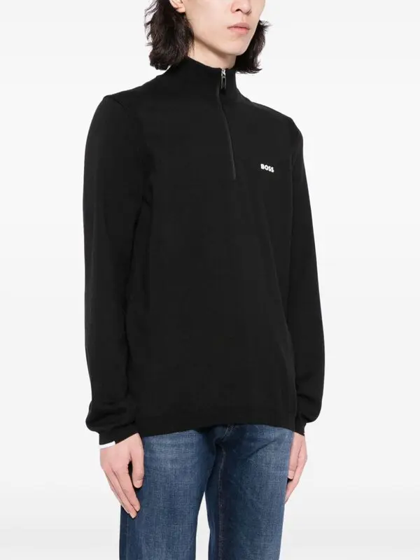 BOSS Logo-appliqué Sweatshirt - Black