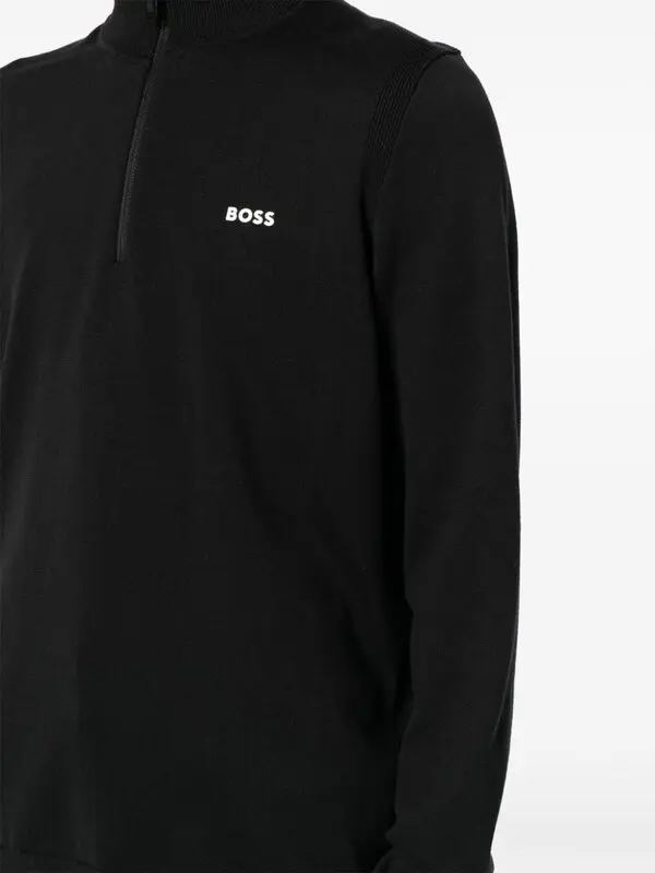 BOSS Logo-appliqué Sweatshirt - Black