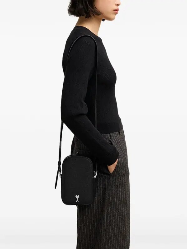 Ami Vertical Shoulder Bag - Black