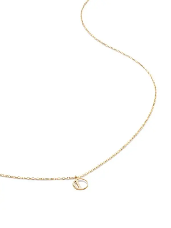 Monica Vinader 14kt Yellow Initial 'o' Pendant Necklace - Gold