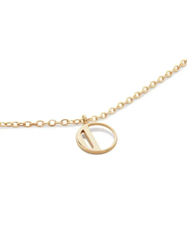 Monica Vinader 14kt Yellow Initial 'o' Pendant Necklace - Gold