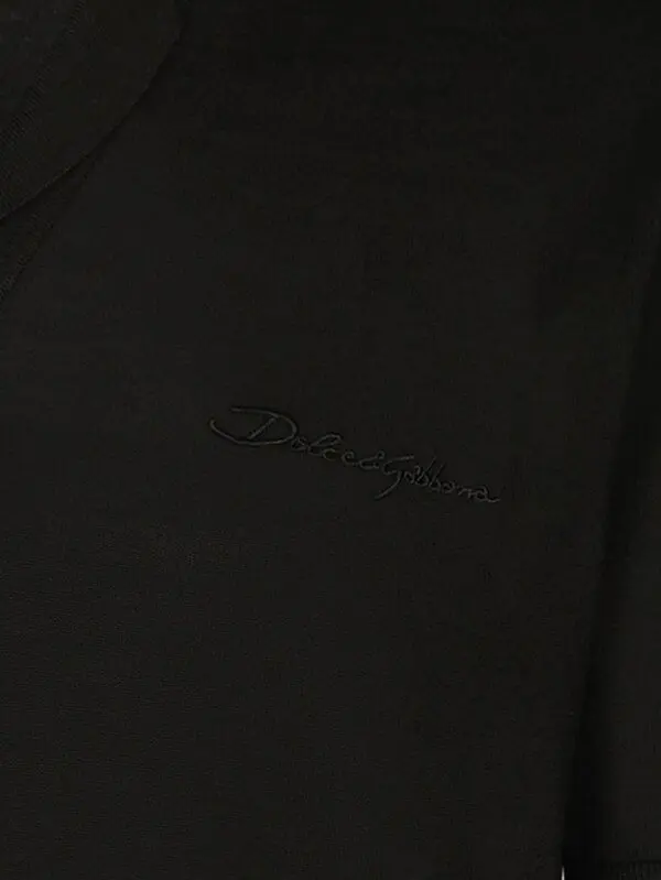 Dolce & Gabbana Signature Logo-embroidered Polo Shirt