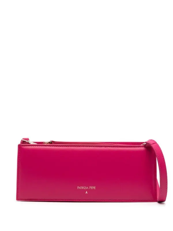 Patrizia Pepe Fly Bamby Leather Shoulder Bag - Pink