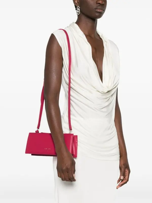 Patrizia Pepe Fly Bamby Leather Shoulder Bag - Pink