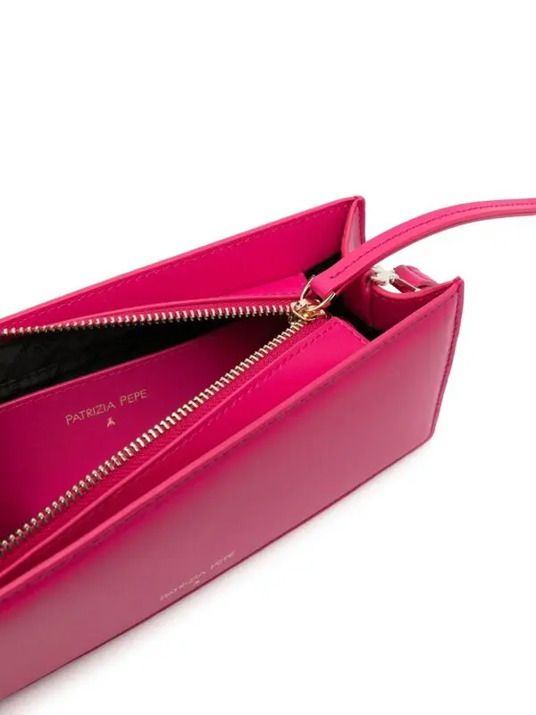 Patrizia Pepe Fly Bamby Leather Shoulder Bag - Pink