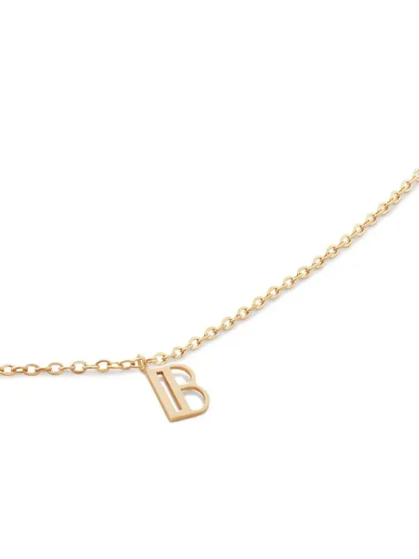 Monica Vinader 14kt Yellow Initial 'b' Necklace - Gold