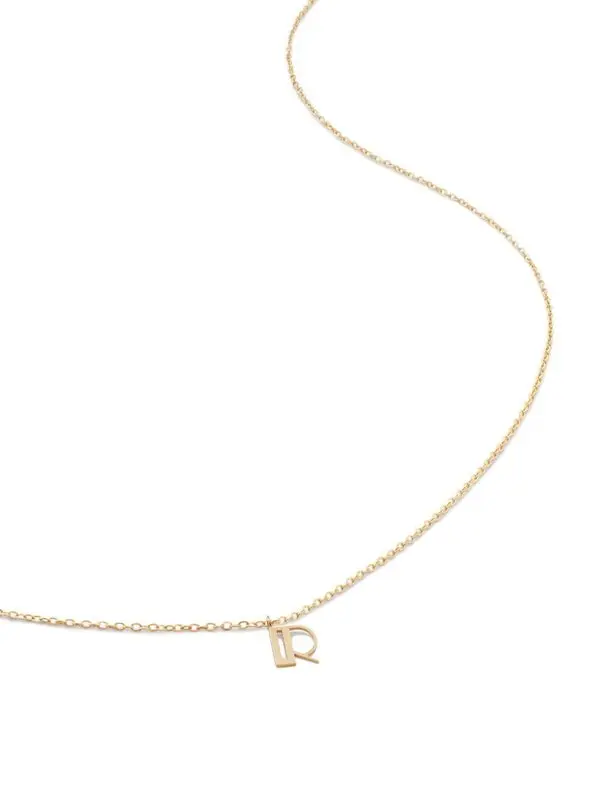 Monica Vinader 14kt Yellow Initial 'r' Necklace - Gold