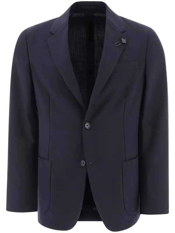 LARDINI English Vents Single-breasted Blazer - Blue