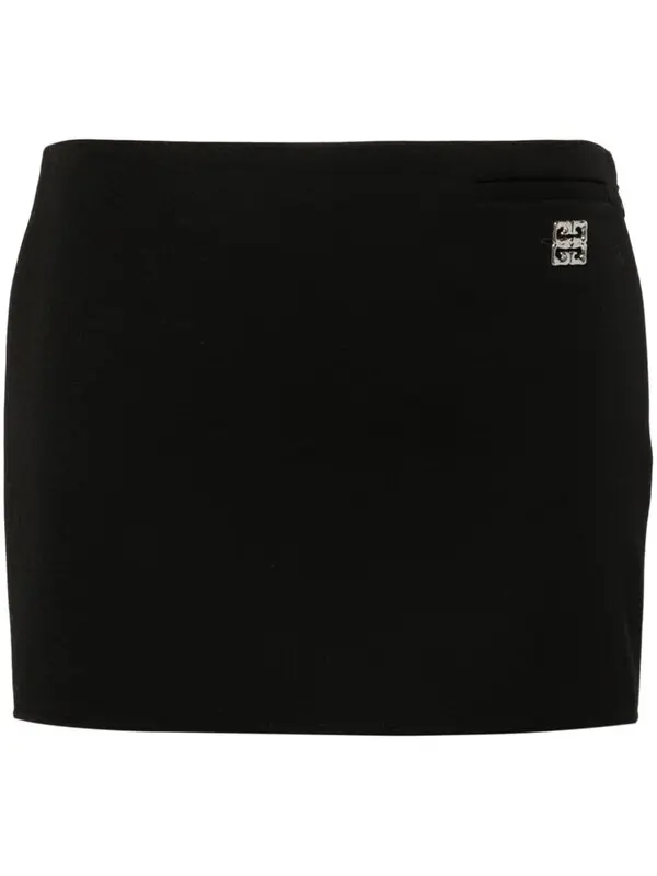 Givenchy 4g-plaque Wool Miniskirt