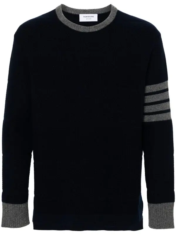 Thom Browne 4-bar Stripe Wool Jumper - Blue