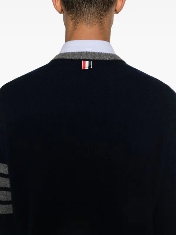 Thom Browne 4-bar Stripe Wool Jumper - Blue