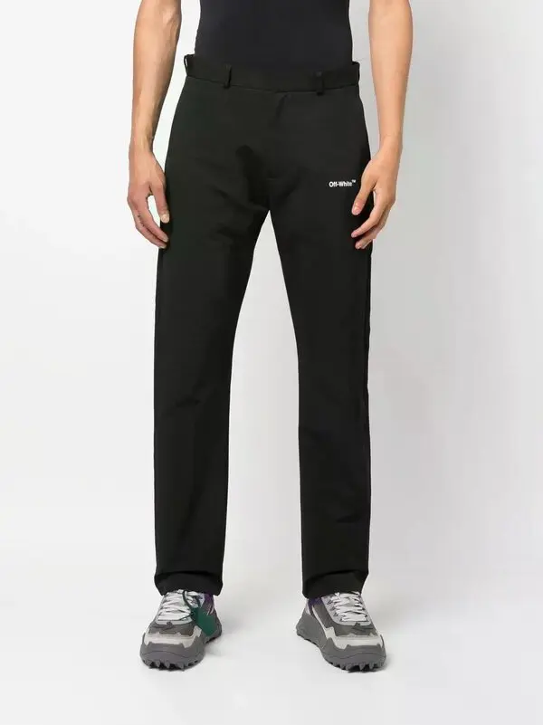 Off-White Arrows-print Straight-leg Trousers