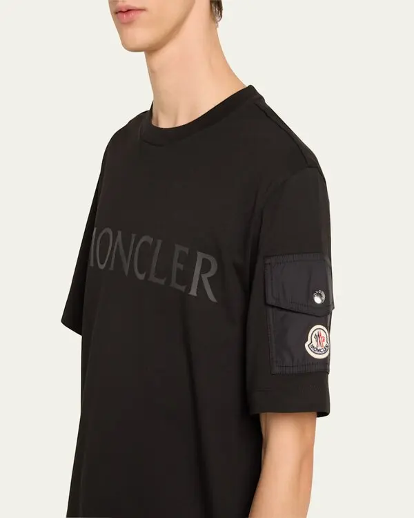 Moncler Laminated Logo T-shirt - Black