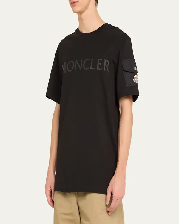 Moncler Laminated Logo T-shirt - Black