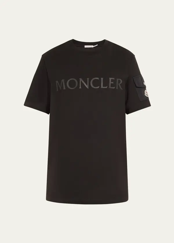 Moncler Laminated Logo T-shirt - Black