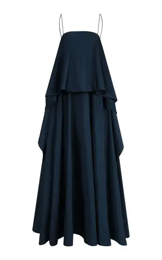 strapless open back dress Navy Long Sleeve Maxi Dress