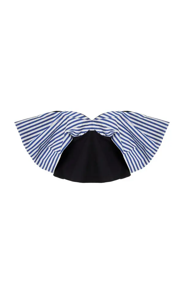 Rosie Assoulin Making Your Point Off-the-shoulder Top - Stripe