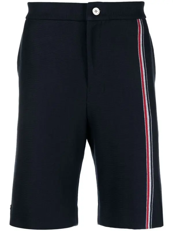Thom Browne Rwb Stripe Bermuda Shorts - Blue