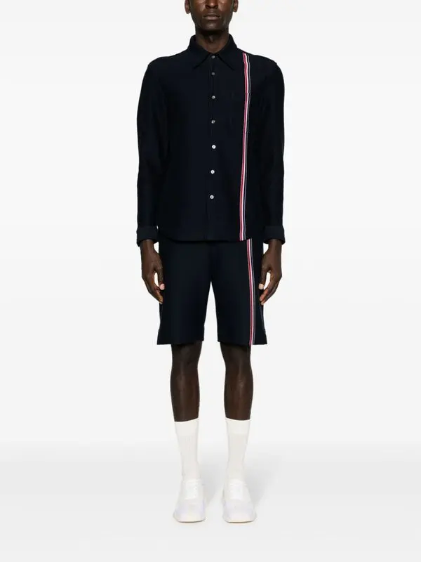 Thom Browne Rwb Stripe Bermuda Shorts - Blue