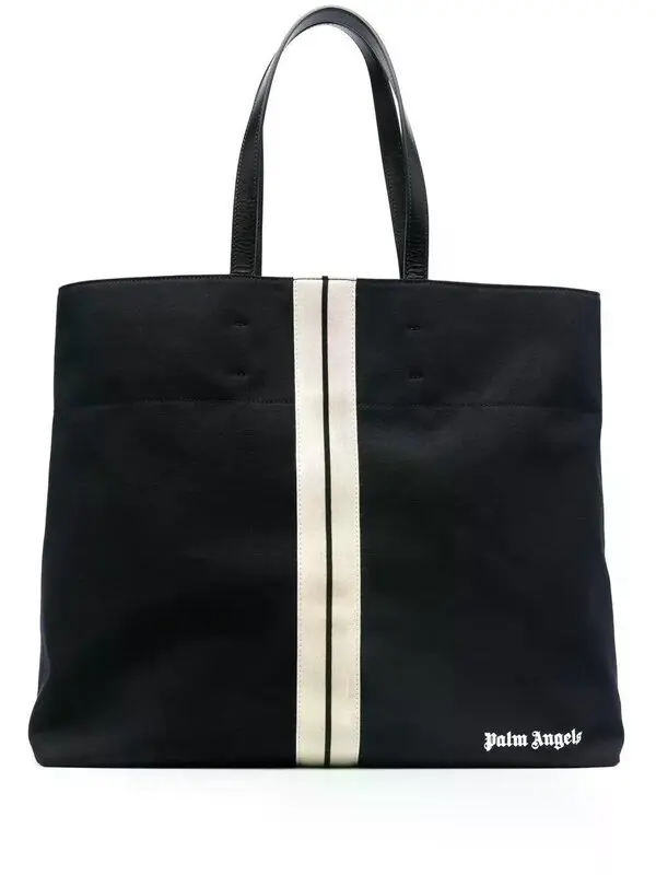 Palm Angels Logo Print Tote Bag - Black