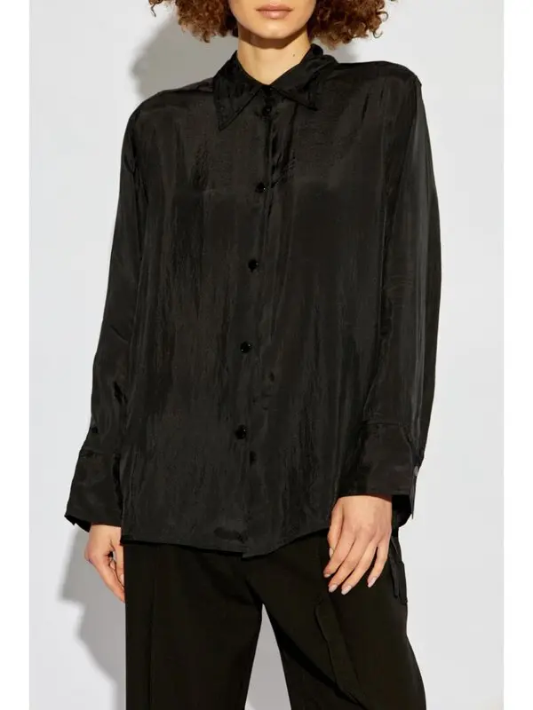 GANNI Long-sleeve Plain Shirt
