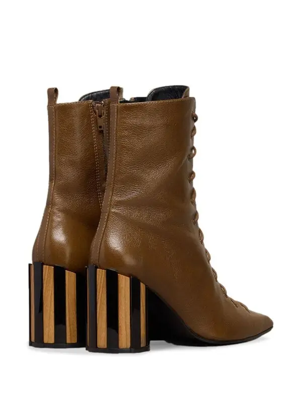 AMI Paris 90mm Pointed-toe Lace-up Boots