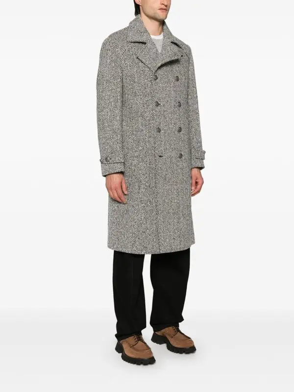 Brunello Cucinelli Herringbone Double-breasted Coat
