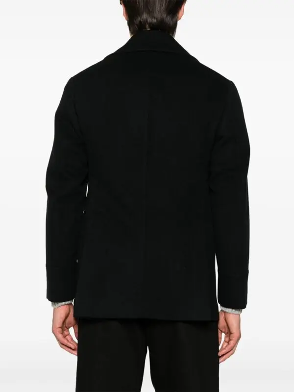 Brunello Cucinelli Notched-lapels Felted Pea Coat