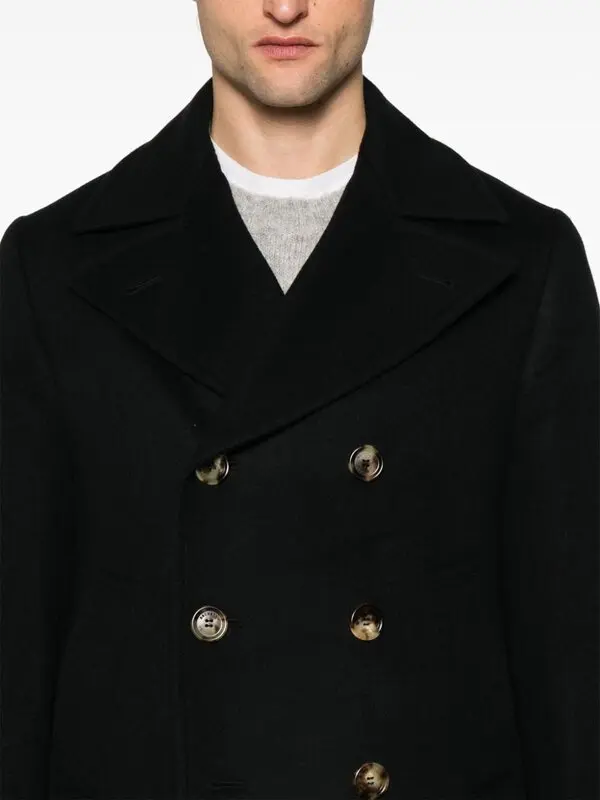 Brunello Cucinelli Notched-lapels Felted Pea Coat