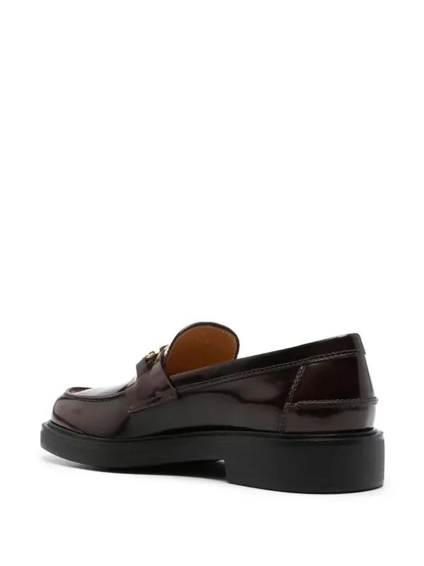 TOD'S Logo-plaque Loafers - Red