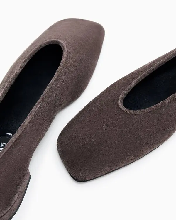 Giorgio Armani Suede Ballerinas