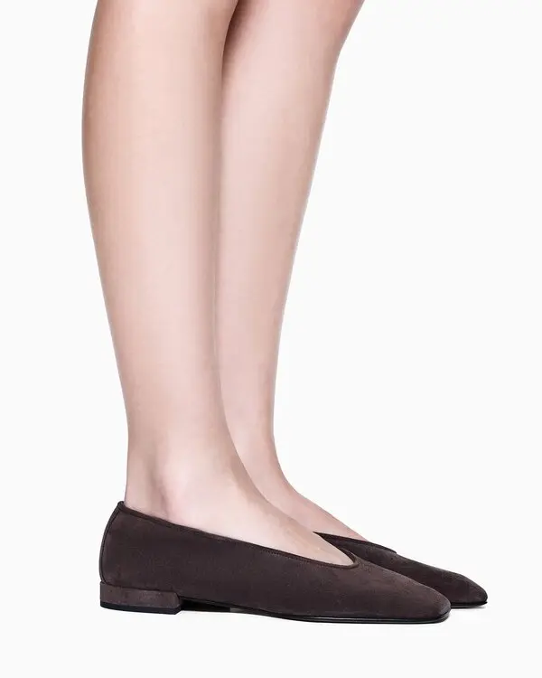 Giorgio Armani Suede Ballerinas