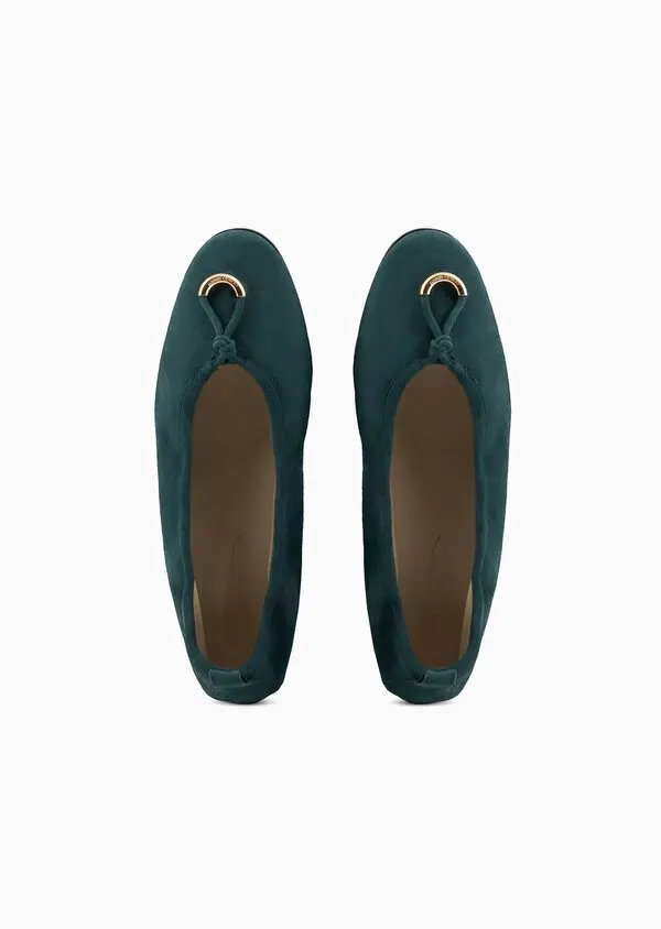 Giorgio Armani Suede Ballerinas